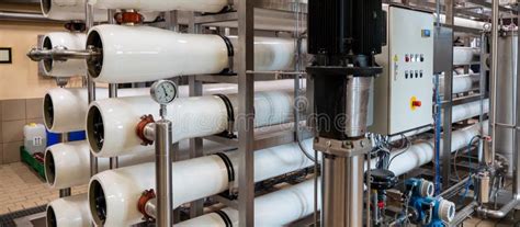 Array Of Reverse Osmosis Membranes In Modern Water Treatment Plant