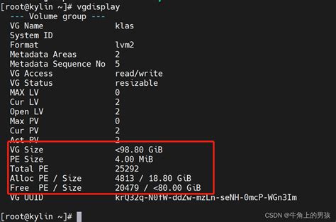 Kylin Ext34 Xfs手动扩容根分区kylin Server V10gfb Release 2204 Build03arm64