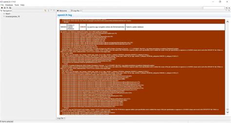 i am unable to open the impact assessment database once it is imported