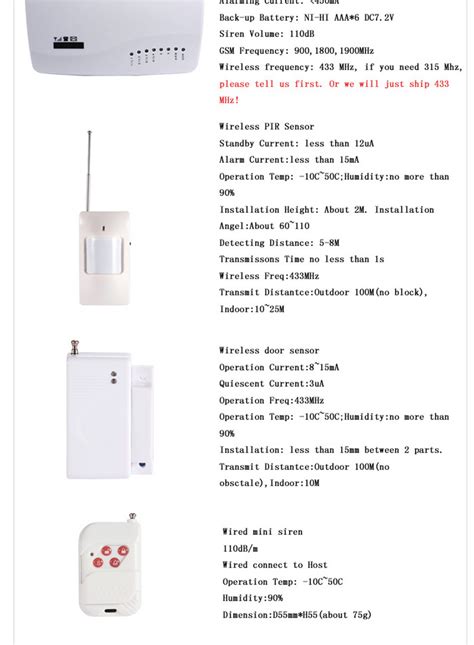 Badu Bg 1 комплект Домашна охрана 6 безжични зони и 4 жични зони Sms Gsm алармена система Pir
