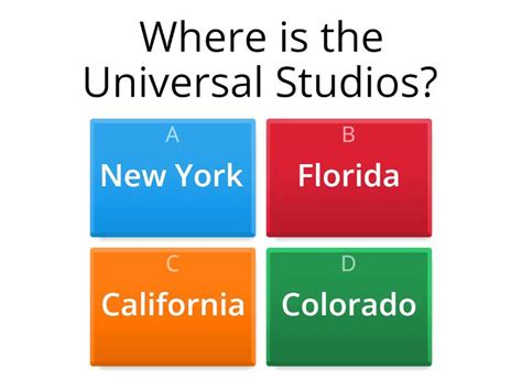 Universal Studios Quiz