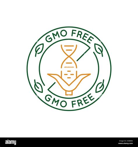 Simple Logo With Gmo Free Icon Stock Vector Image And Art Alamy