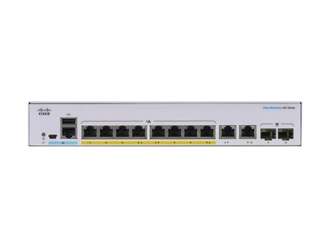 Switch Managed Cisco 8 Port Gigabit Poe 120w Cbs250 8fp E 2g Eu
