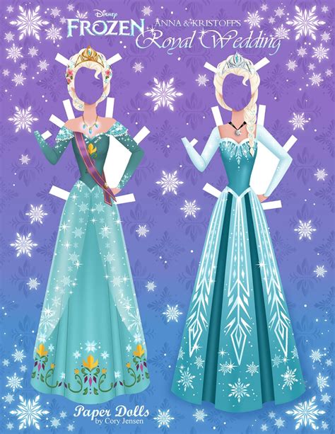 Anna And Kristoffs Royal Wedding Frozen Addition Paper Dolls By Cory Frozen Paper Dolls
