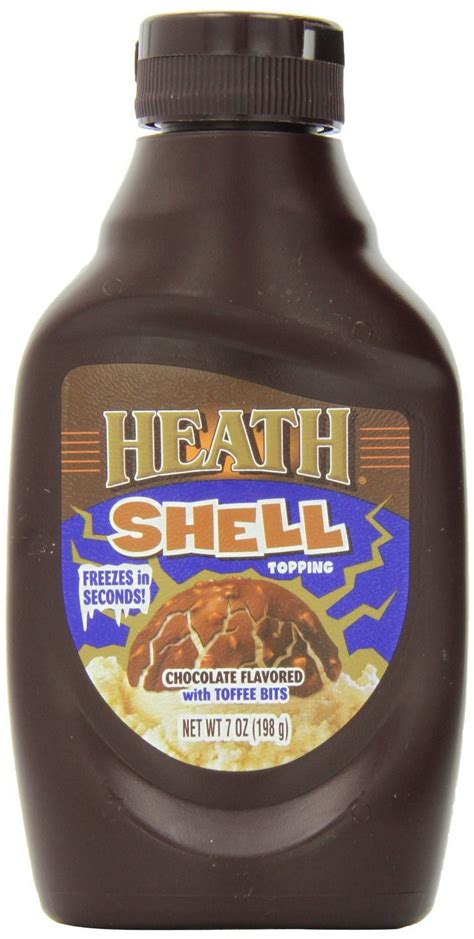 Heath Shell Toppings Chocolate With Toffee Bits 7 Ounce Bottles Pack