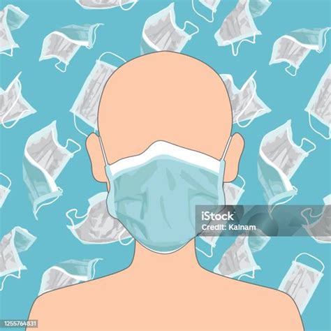 마스크 배경에 수술 용 얼굴 마스크를 착용 익명의 인간의 그림의 손으로 그린 벡터 그림 감기와 독감에 대한 스톡 벡터 아트 및 기타 이미지 감기와 독감 감소 건강