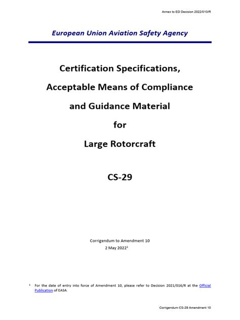 Cs 29 Amendment 10 Corrigendum Pdf Takeoff Helicopter Rotor