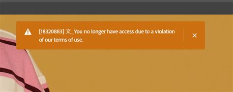 Solved You No Longer Have Access Due To A Violation Of Ou Adobe Community 14097711