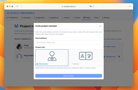 Getting Started Invite Team Members And Translators SimpleLocalize