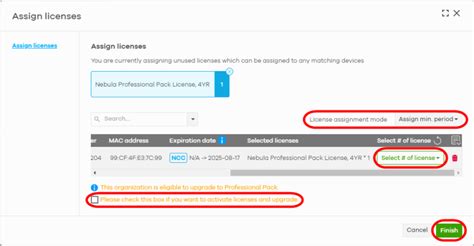Activate And Assign A License For A Nebula Device Site Or Organization