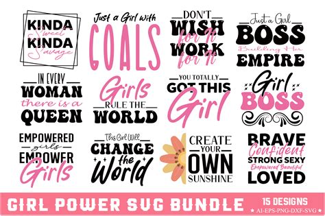 Girl Power Svg Bundle Graphic By Design Forest 360 · Creative Fabrica