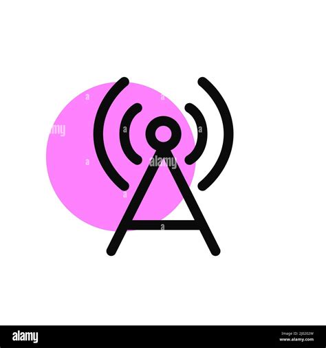 Antenna Broadcasting Radio Or Wifi Signal Pixel Perfect Editable