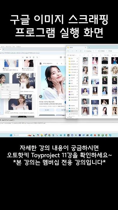 구글 이미지 스크래핑 프로그램 강의 크롤링 프로그래밍 오토핫키 기초강의 Shorts Coding Youtube