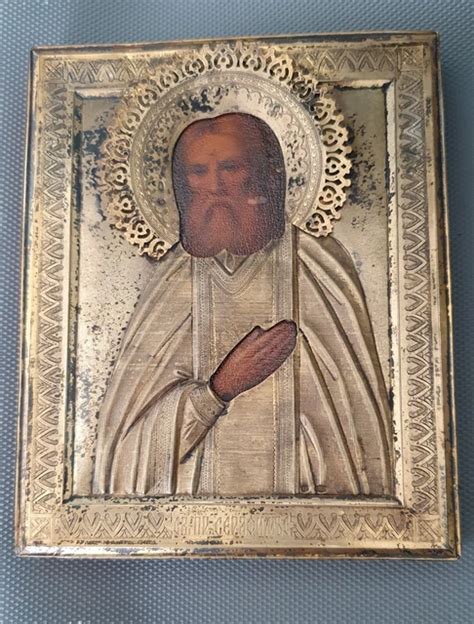 19th Century Antique Russian 84 Silver Icon Circa 1891 1898 Russia 897