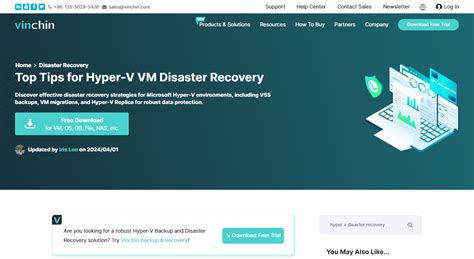 Top Tips For Hyper V Vm Disaster Recovery👊 Vinchin Medium