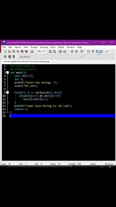 Convert Uppercase Letter To Lowercase Coding Codingshortvideo