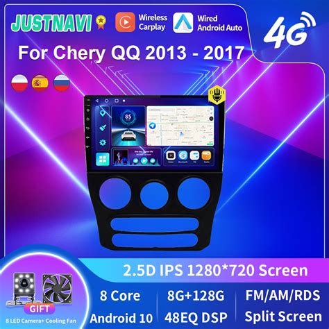 R Dio Do Carro De Justnavi 2din Android Para Chery Qq 2013 2017