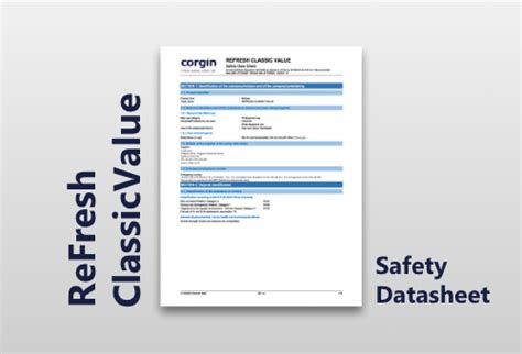 Refresh Classicvalue Safety Data Sheet