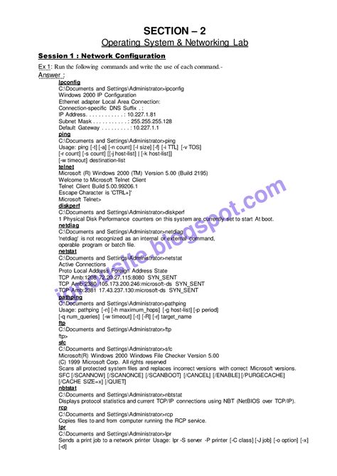 Operating System LAB Record Ignousite Blogspot Ignousite Blogspot SECTION Operating System