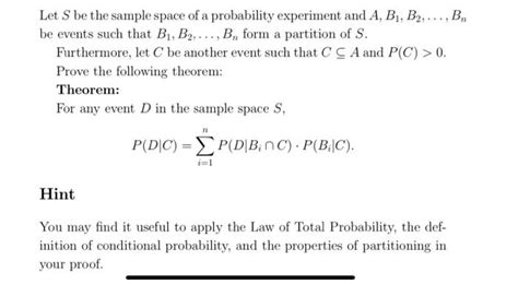 Solved Let S Be The Sample Space Of A Probability Experiment Chegg Com