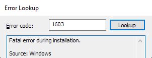 Installation Fails With Msi Error Code Patch My Pc