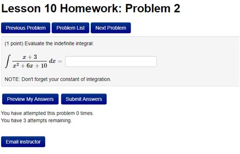 Solved Lesson 10 Homework Problem 2 Previous Problem