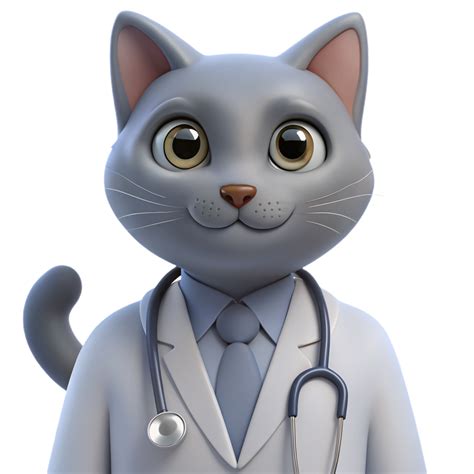 Purrfectly Adorable Doctor Cat 3d Images 43027256 Png