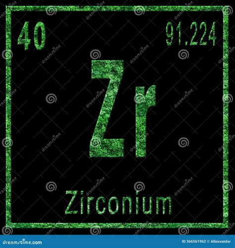 Zirconium Chemical Element With First Ionization Energy Atomic Mass And Electronegativity