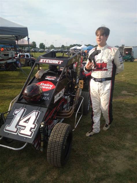Setser Takes Second In Stewarts Car In His First Tq Midget Race The Republic News