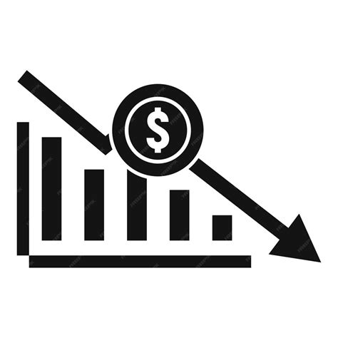 Icono De Gráfico En Quiebra Ilustración Simple Del Icono De Vector De