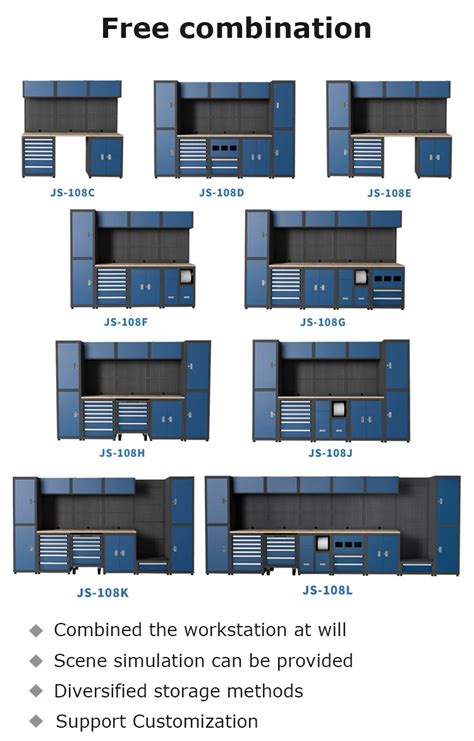 Neatly Garage Workstation Modular Workbench Tool Cabinet Workshop
