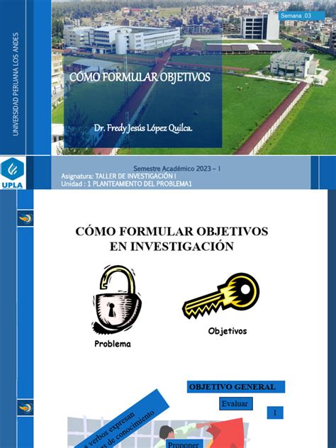 Semana 7 FormulaciÓn De Objetivos Pdf