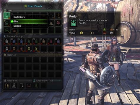 Monster Hunter World Iceborne Official Web Manual Handing Over Items