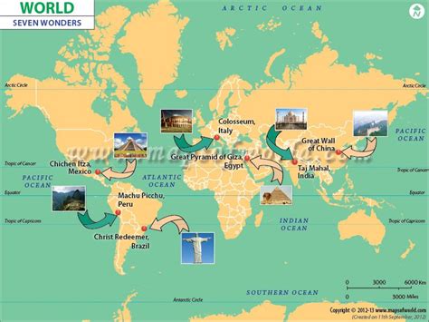 7 Natural Wonders Of The World Map The Seven Natural Wonders Of The