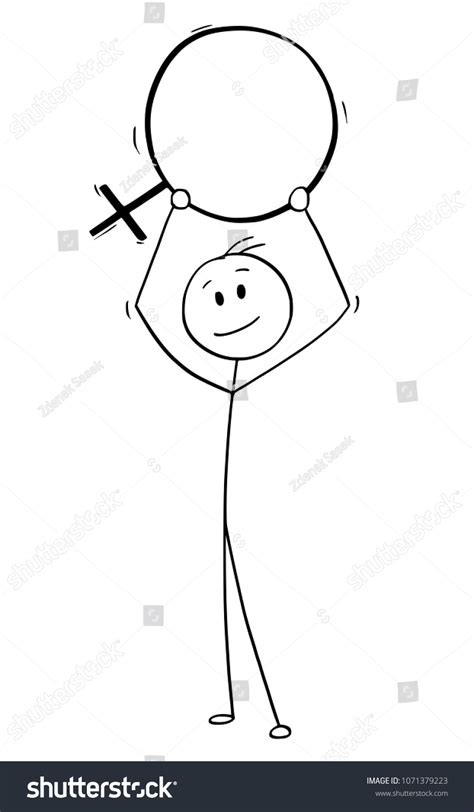 Cartoon Stick Man Drawing Conceptual Illustration เวกเตอรสตอก ปลอดคาลขสทธ 1071379223