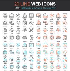 Cloud Computing And Technologydata Storage Seo Vector Image