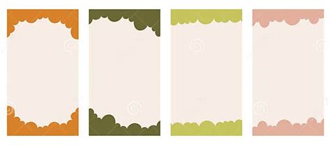 Set Of Different Shapes For Headers And Footers In Vertical Stories Promo Site Ornamental