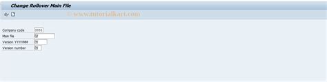 FNL2 SAP Tcode Rollover Change Main File