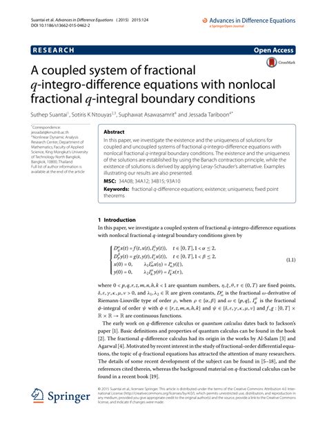 Pdf A Coupled System Of Fractional Q Integro Difference Equations
