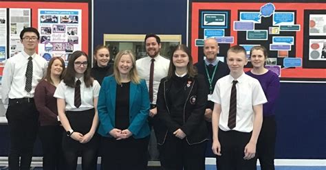 High School Staff And Pupils Celebrate Gold Star From