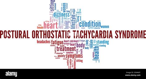 Pots Postural Orthostatic Tachycardia Syndrome Word Cloud Conceptual