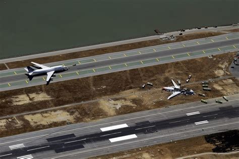 Haunting Aerial Photos Of The San Francisco Plane Crash Wreckage