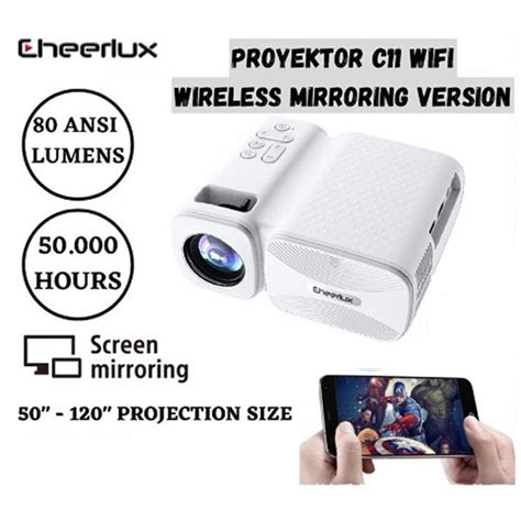 Cheerlux C11 Proyektor 80 Ansi Lumens WiFi TV Tuner LED Projektor 1080 Lazada Indonesia