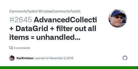 Advancedcollectionview Datagrid Filter Out All Items Unhandled
