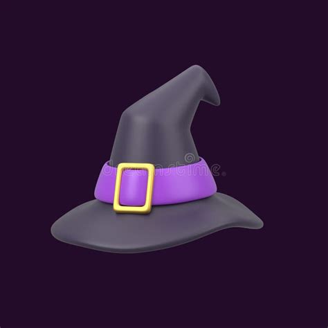 3d Render Witch Hat Halloween Illustration Object Stock Illustration