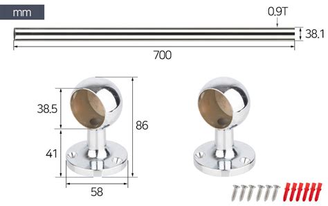 철물가이드 [벽부형핸드레일 안전바 계단안전손잡이스텐파이프세트]
