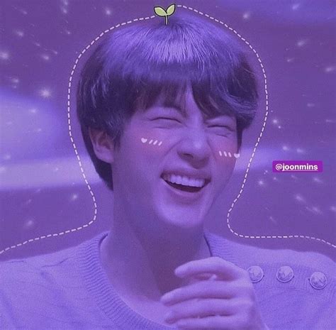 Jin Icons Bts Wallpaper Lyrics L Love You Pastel Purple Bts Jin