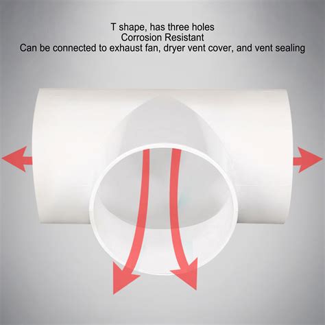 3 Way Duct Connector Corrosion Resistant Pvc T Shape Round Pipe Fitting