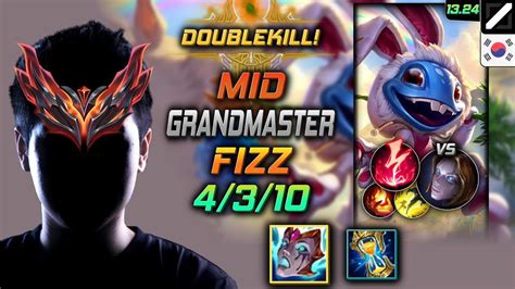피즈 미드 템트리 룬 리안드리 감전 Fizz Mid 롤 Kr 천상계 패치 1324 Youtube