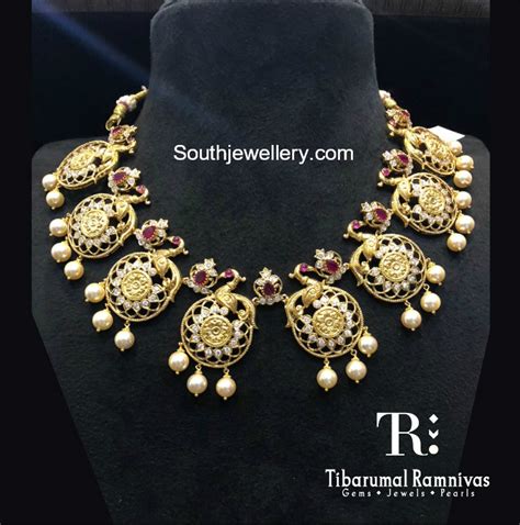 Peacock Gold Necklace Indian Jewellery Designs